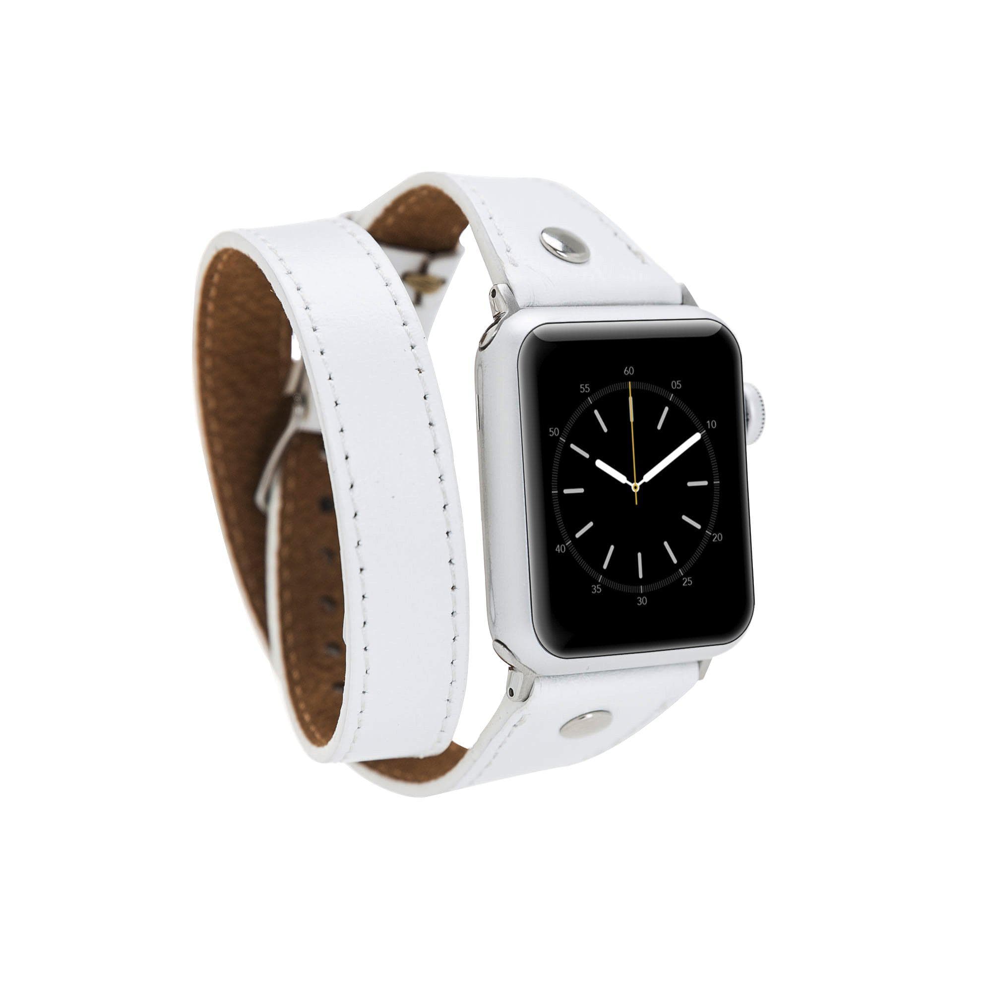 Leather Apple Watch Bands - DTS Double Tour Slim Hector Silver Trok St ...